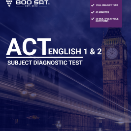 ACT Subject Test: English 1& 2 Diagnostic Test