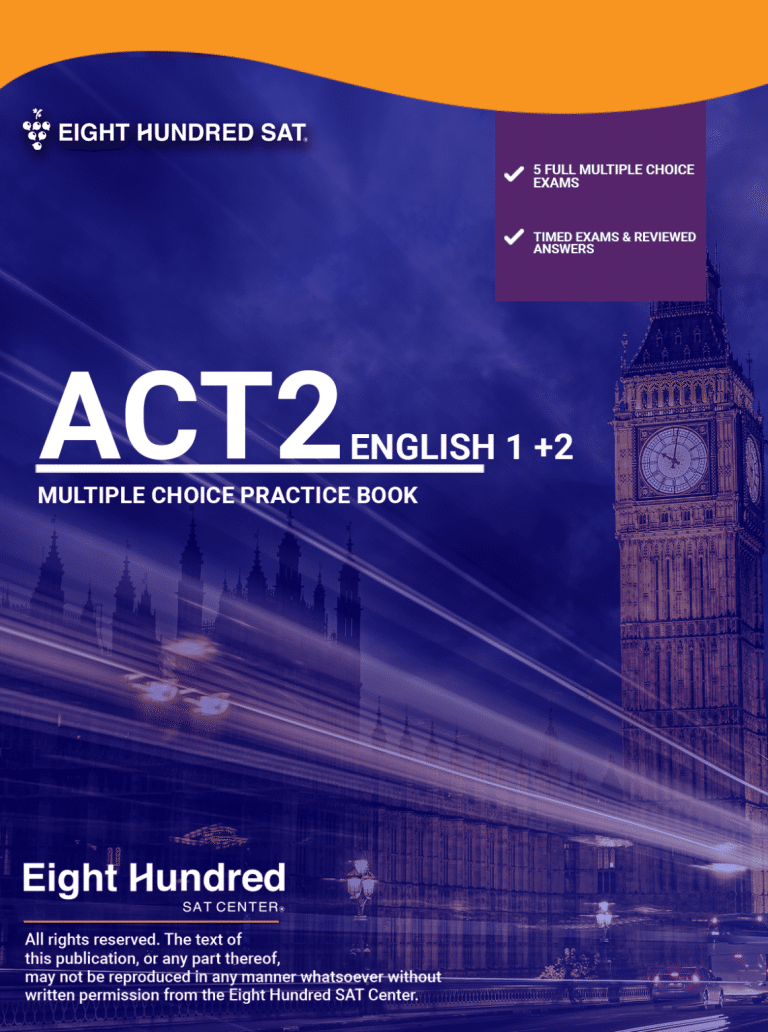 ACT Subject Test English 1+2 Practice Book