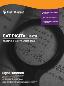 Digital SAT Math Practice Book